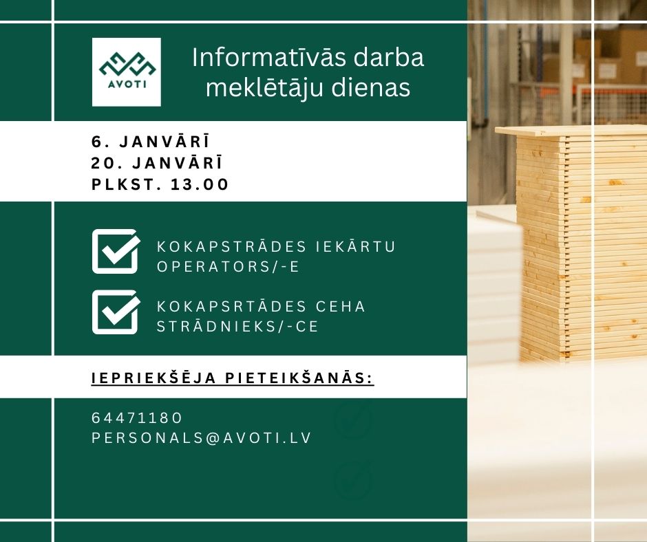 Informatīvās darba meklētāju dienas janvārī! - Avoti.lv