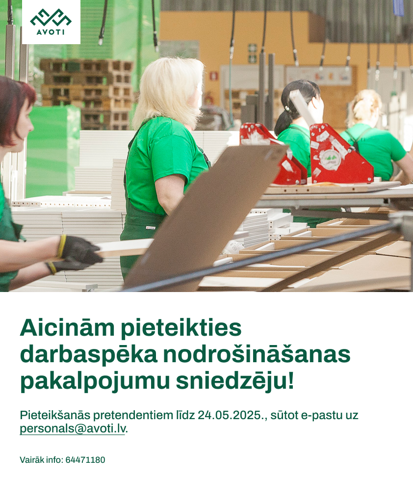SIA AVOTI meklē darbaspēka nodrošināšanas pakalpojumu sniedzēju! - Avoti.lv